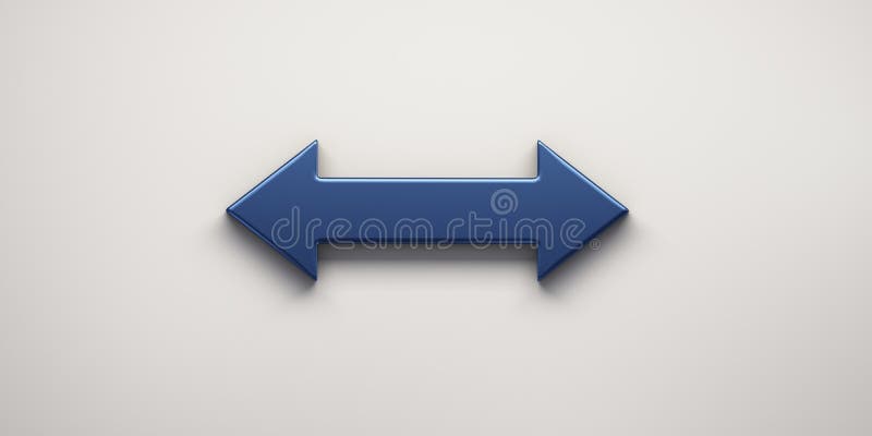 Turning Arrow Blue Color. 3D Icon Rendering Illustration Stock Photo ...