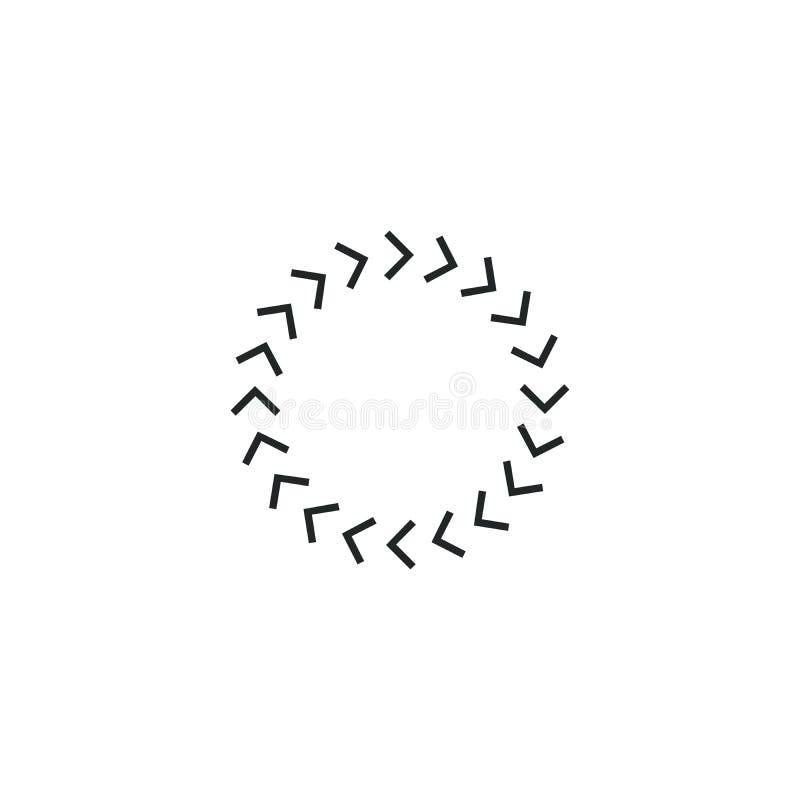 Turning Arrows, Chevron Arrows in Circle. Stock Vector Illustration ...