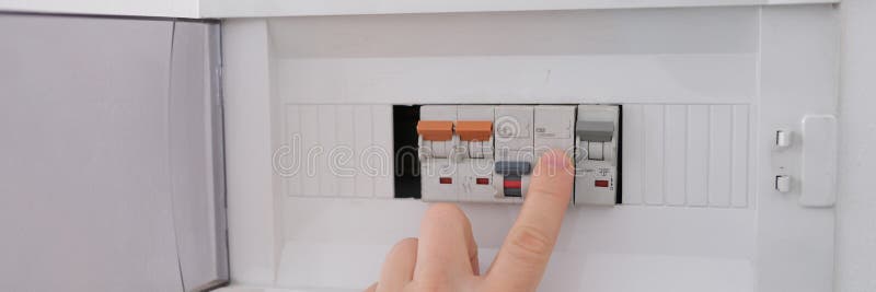 Turning on Circuit Breaker on Control Panel after it Tripped Due To ...