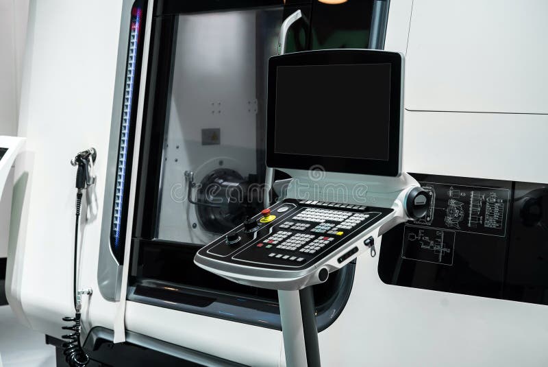 Turning CNC machine stock image. Image of plant, factory - 81507019