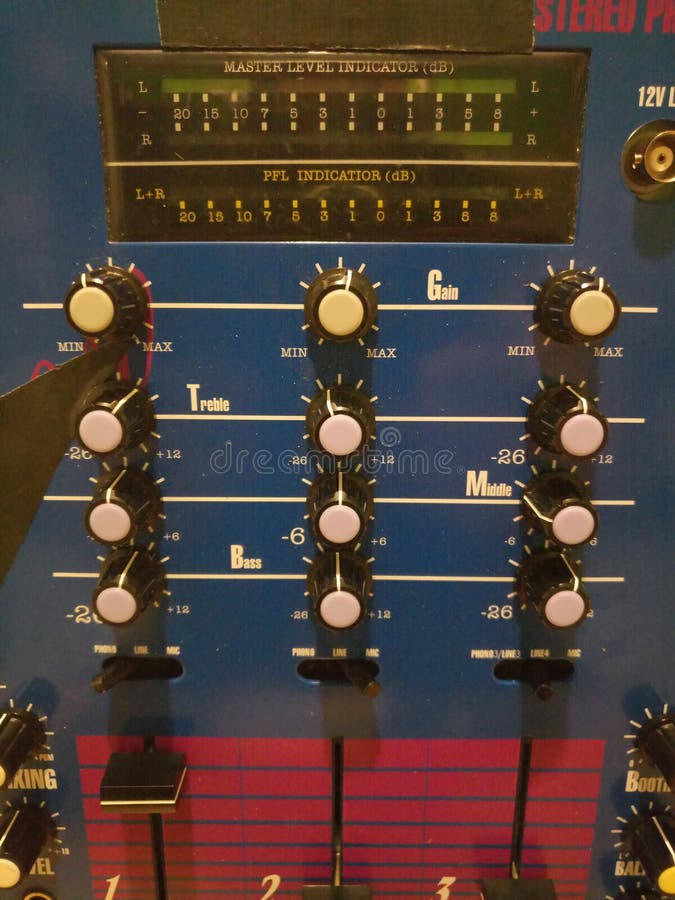 Analogue mixer controls stock image. Image of dials - 103409999