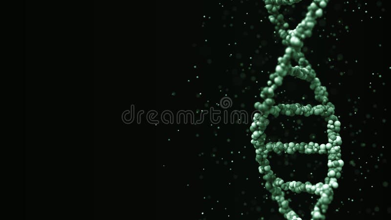 Moving Green DNA Molecule with Particles, Seamless Loop Stock Video ...