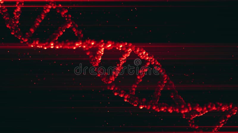 Red DNA Molecule Model, Seamless Loop Stock Footage - Video of spiral ...