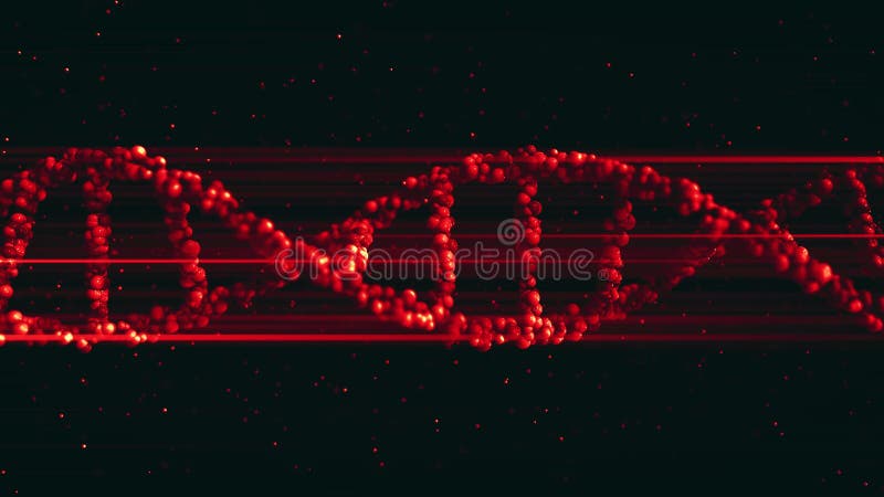 Turning Red DNA Molecule Model, Seamless Loop Stock Video - Video of ...
