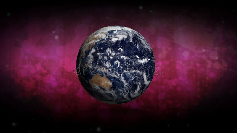 Turning Earth Against Galaxy Background Stock Footage - Video of orbit ...