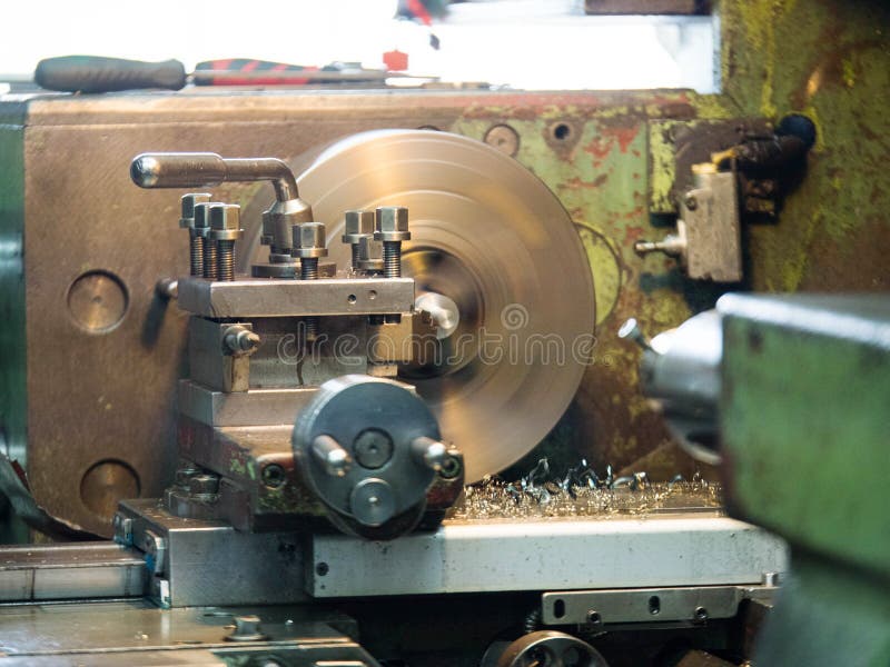 Turning Element on Mechanical Lathe Stock Image - Image of lathe ...