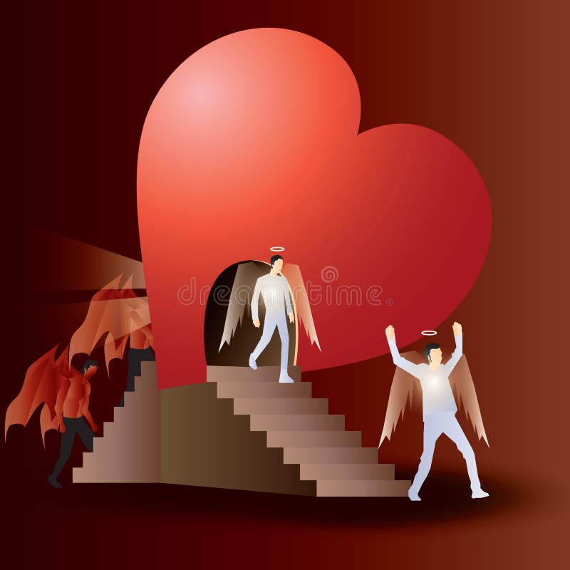 Evil and Good in Balance - Pictured As a Scale and Words Evil, Good ...