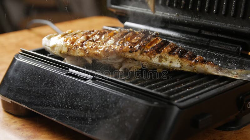 Turning Fish on the Grill stock video. Video of cooking - 207153599