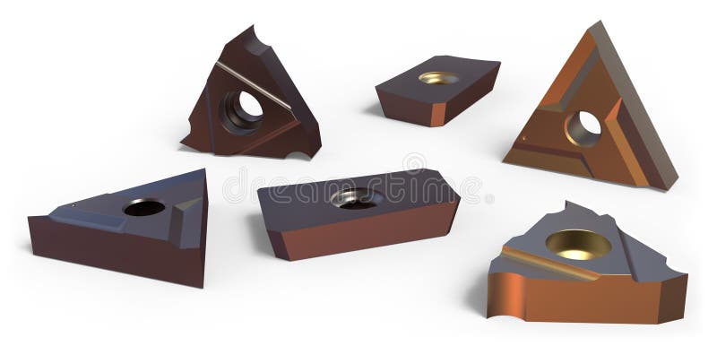 Turning inserts stock illustration. Illustration of carbide - 49723225