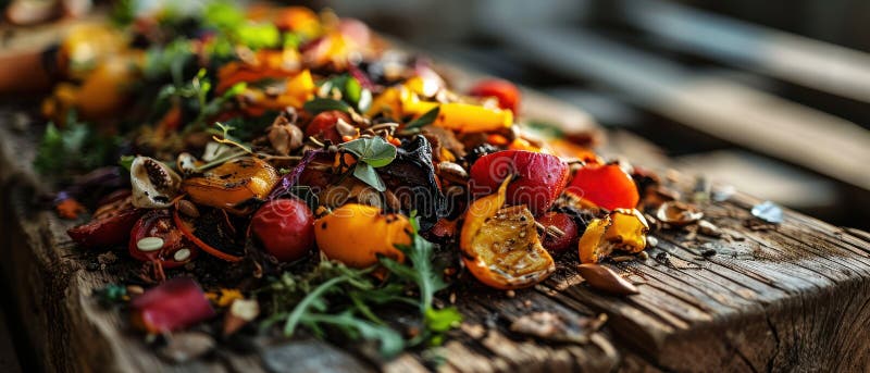 Turning Kitchen Waste into Compost - AI Generated Stock Illustration ...