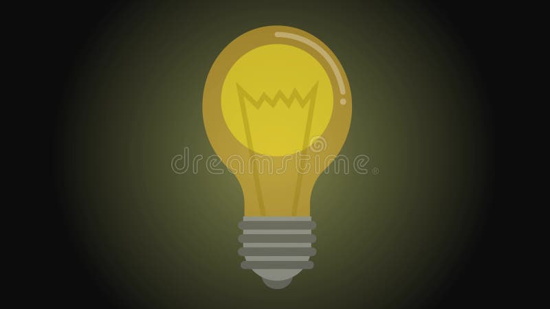 Turning on a Light Bulb Animation Motion Graphics Stock Footage - Video ...