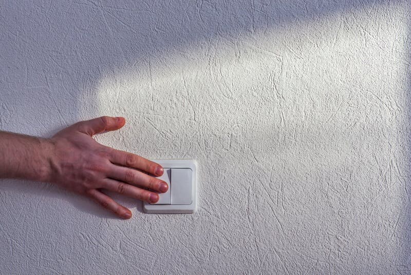 Turning light switch stock image. Image of environment - 39951547