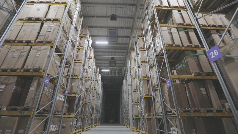 Turning on the Light in the Warehouse. Turning on Lighting in a Large ...