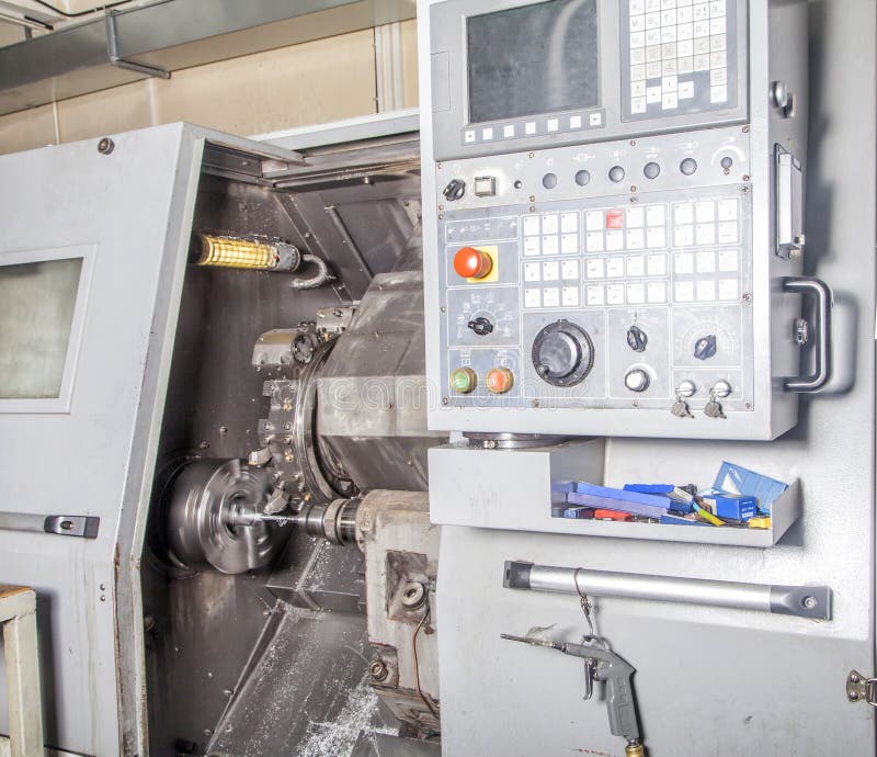 Turning machine stock image. Image of production, lubricant - 47747131