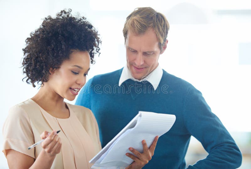 Turning Out Some Great Ideas Together. Two Business People Discussing ... Turning Out Some Great Ideas Together. Two Business People Discussing ...