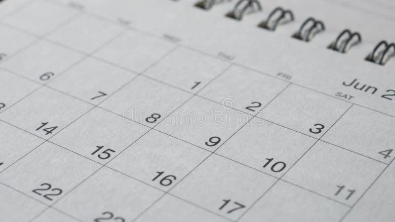 Turning a Page of a Calendar on Table, Stock Video - Video of calendar ...