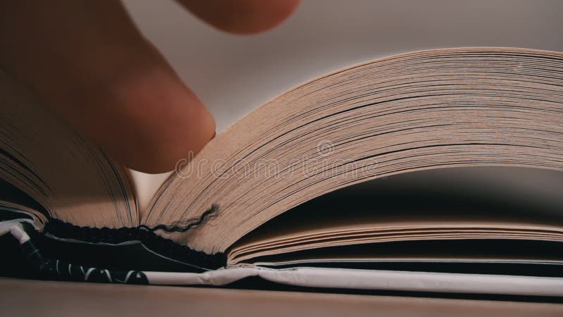 Turning Pages in a White Book Close Up Slow Mo Stock Footage - Video of ...