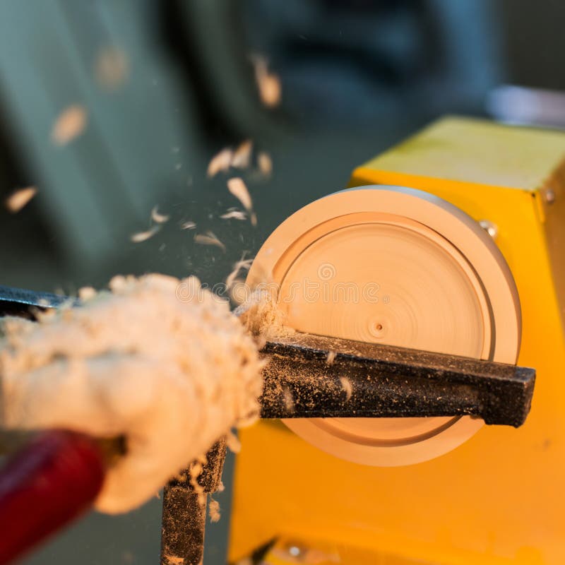 Turning a plate stock image. Image of craft, technology - 90664499