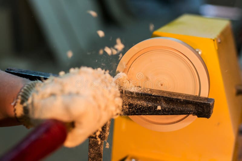 Turning a plate stock photo. Image of plate, carving - 90664510