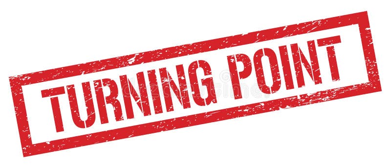 TURNING POINT Text on Brown Round Grungy Stamp Stock Illustration ...