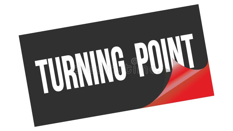 TURNING POINT Text on Black Red Sticker Stamp Stock Illustration ...