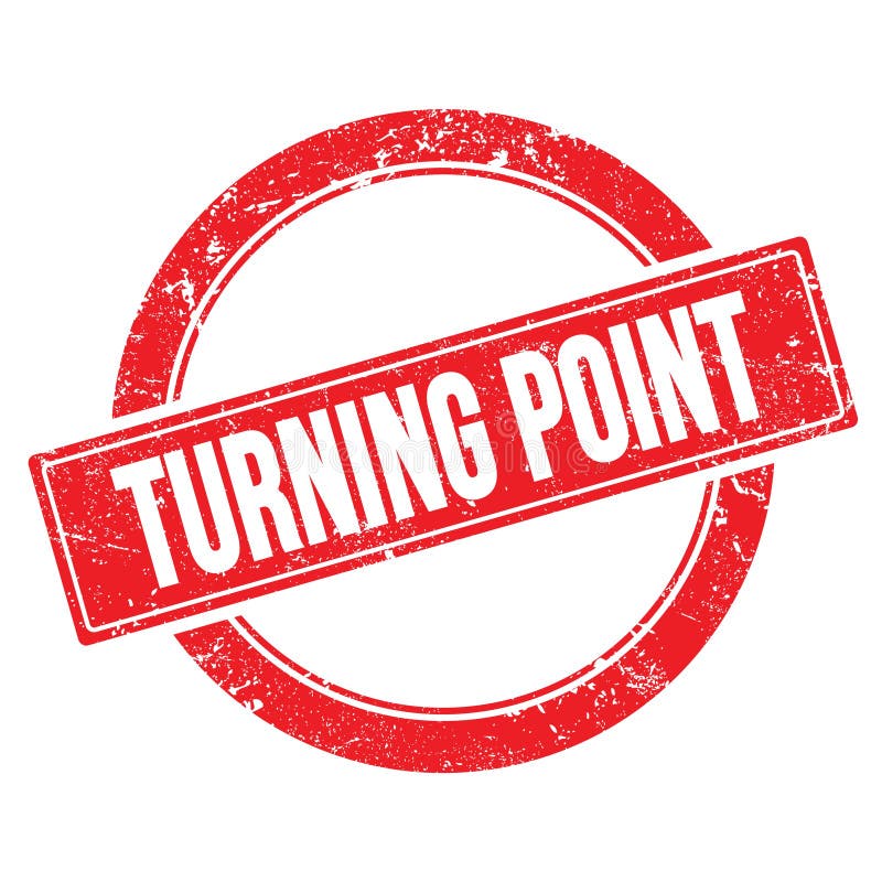TURNING POINT Text on Black Red Sticker Stamp Stock Illustration ...