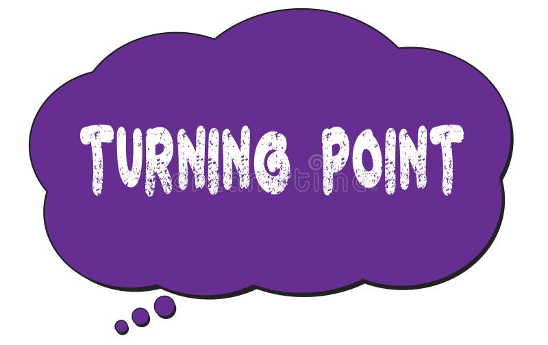 TURNING POINT Text on Brown Round Grungy Stamp Stock Illustration ...