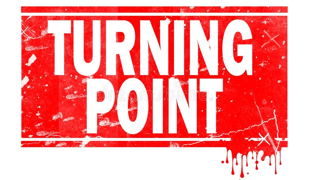 Turning point in red frame stock illustration. Illustration of stamp ...