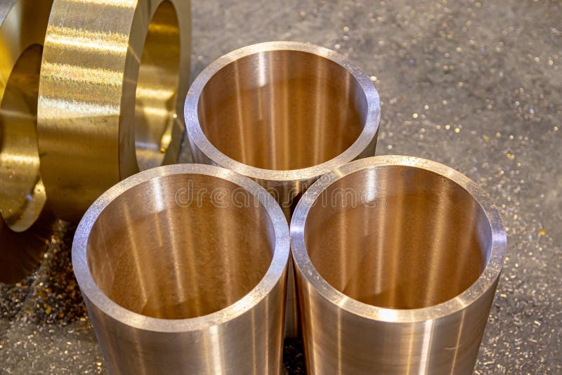 Turning Products Made of Non-ferrous Metal Stock Image - Image of ...