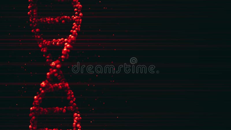 Turning Red DNA Molecule Model, Loopable Animation Stock Footage ...