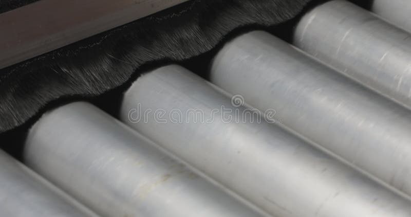 Turning Rollers Conveyor stock footage. Video of close - 214746126