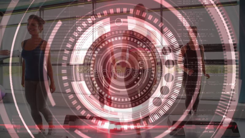 Data Processing with Three Women Running Stock Footage - Video of woman ...