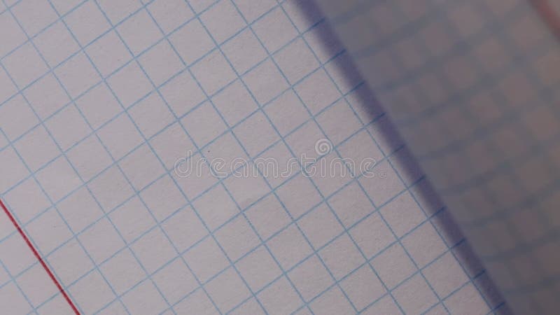 Turning Sheets of Paper into a Square in a School Notebook, Close-up ...