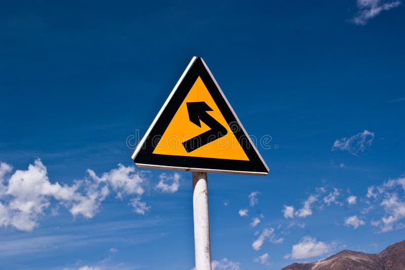 Turning sign stock image. Image of space, left, concept - 15354675