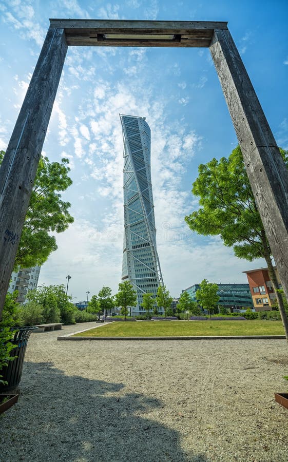 Turning Torso Facade - Vertical Park View Editorial Photo - Image of ...