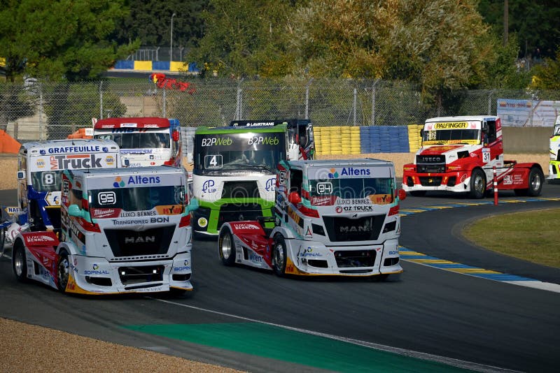 Turning with Trucks on the Le Mans Circuit during the 24 Hours ...