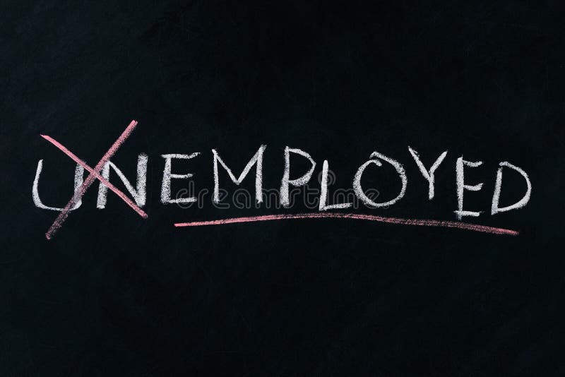 Turning the Word Unemployed into Employed Stock Image - Image of ...