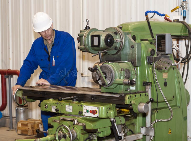 Turning Work. Metal Processing Stock Photo - Image of factory, machine ...