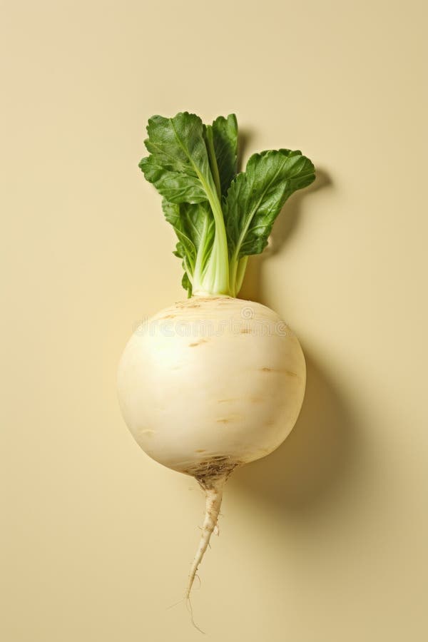 Turnip on Beige Background AI Generated Stock Illustration ...