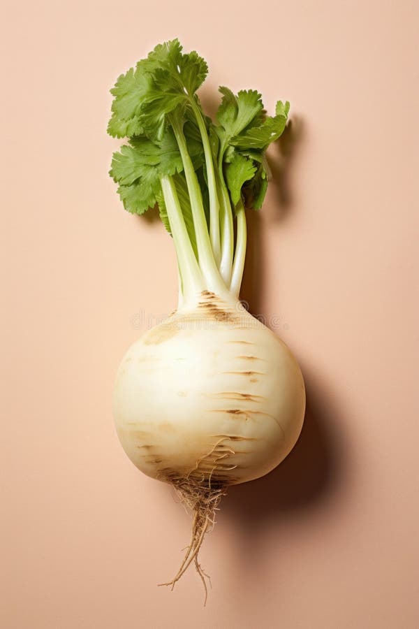Turnip on Beige Background AI Generated Stock Illustration ...