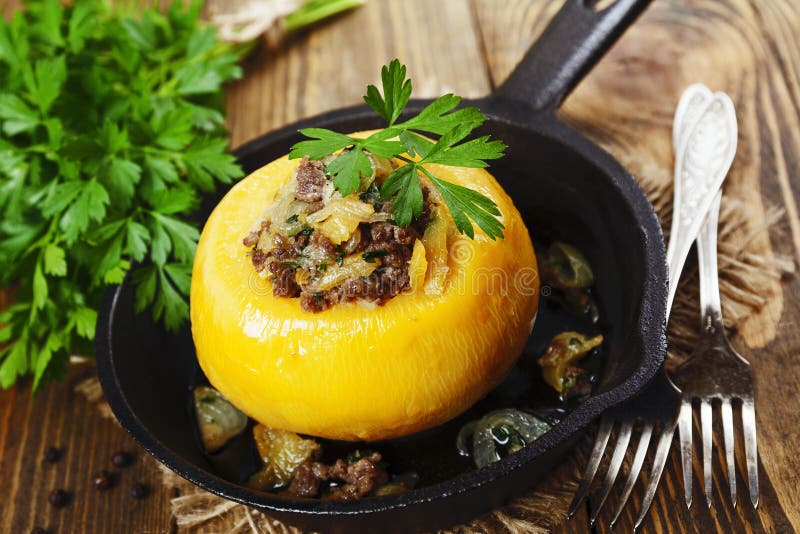 Turnip Stuffed with Minced Meat Stock Photo - Image of dinner, lunch ...