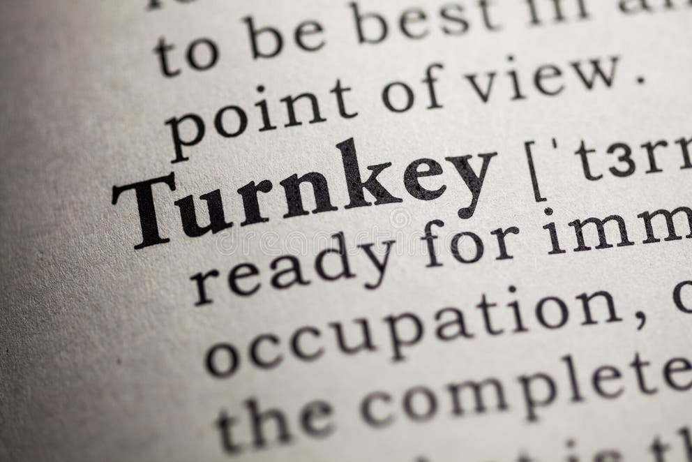 Definition of the Word Turnkey Stock Photo - Image of fake, project ...