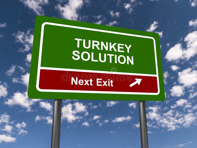 Turnkey Solution Traffic Sign Stock Illustration - Illustration of ...