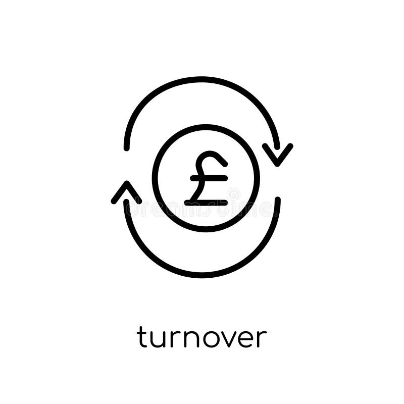 Turnover Icon. Trendy Modern Flat Linear Vector Turnover Icon on Stock ...