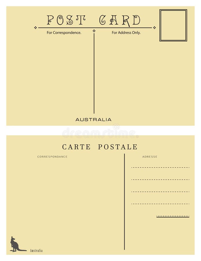 Turnover of Post Card of Australia Stock Vector - Illustration of ...
