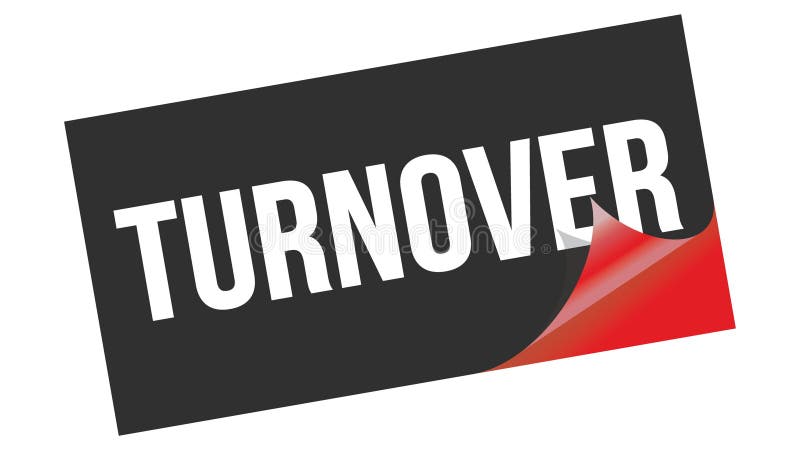 TURNOVER Text Written on Blue Grungy Round Stamp Stock Illustration ...