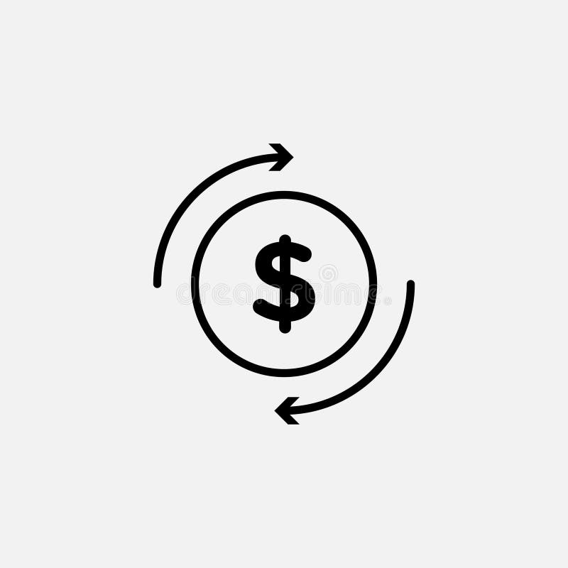 Turnoverline in Thin Line Black Color. Flat Simple Vector Symbols ...