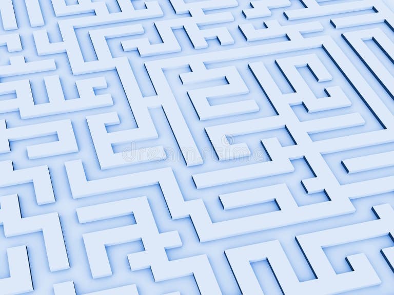 Dimensional White Labyrinth Stock Illustrations – 961 Dimensional White ...