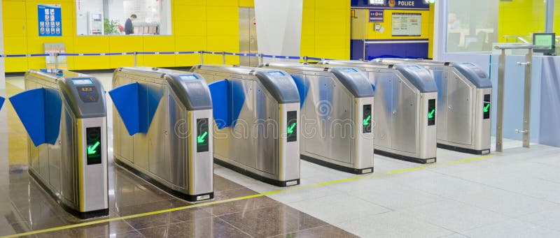 Turnstile editorial stock photo. Image of entry, busy - 19370458