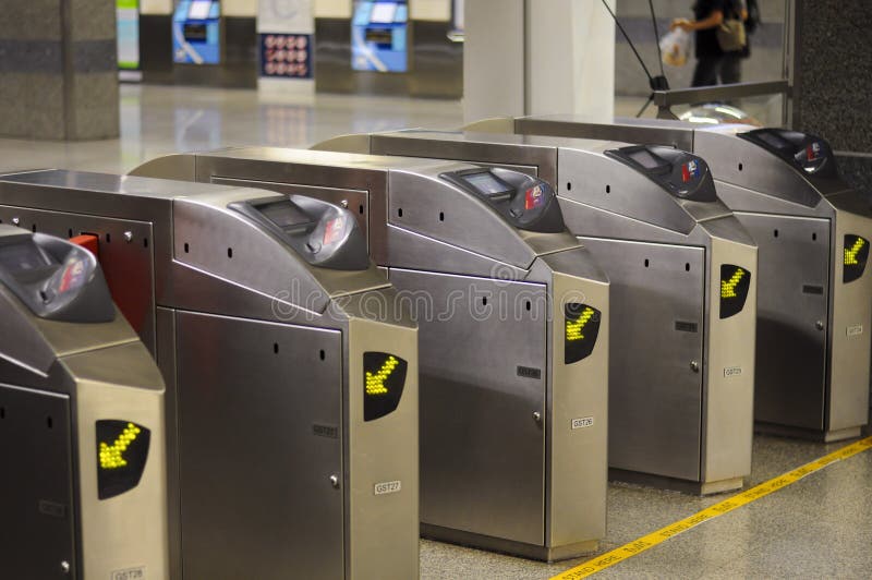 Turnstile exit stock image. Image of arrive, minute, city - 25652073